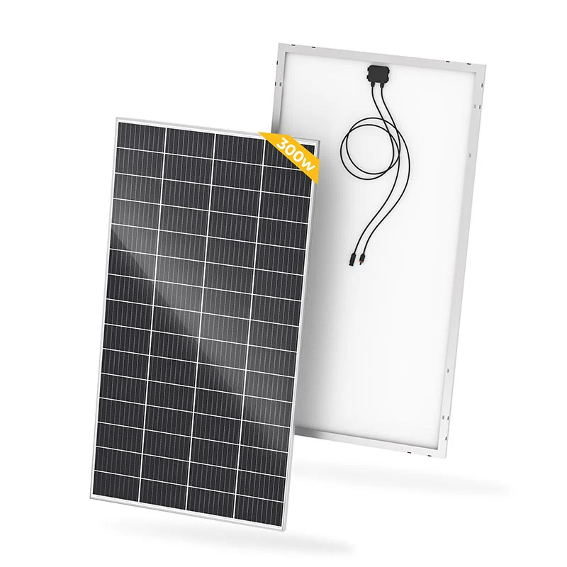 300W 12V 10BB Mono Solar Panel - Redwood log