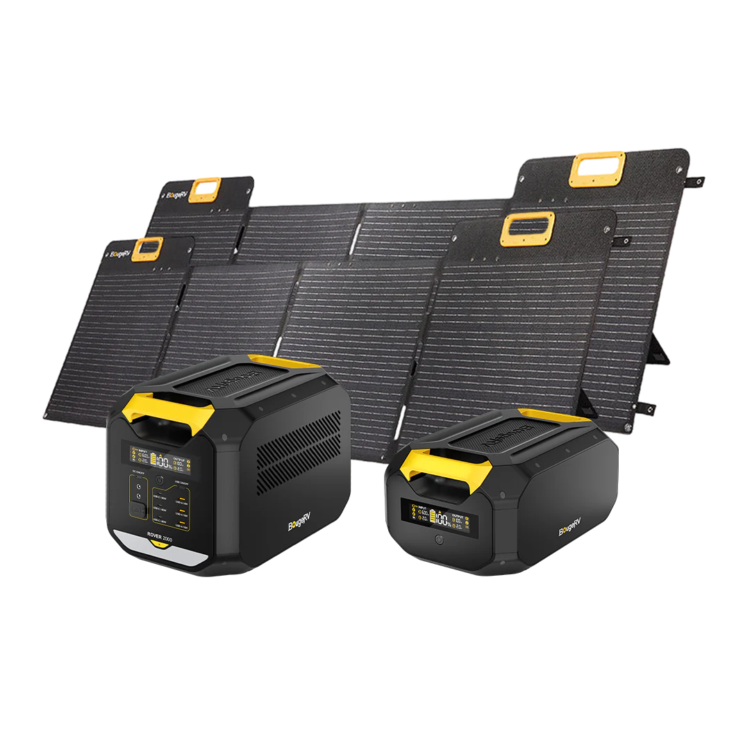 BougeRV ROVER2000 Solar Generator (4016Wh) & 400W(2x200W) Portable ...