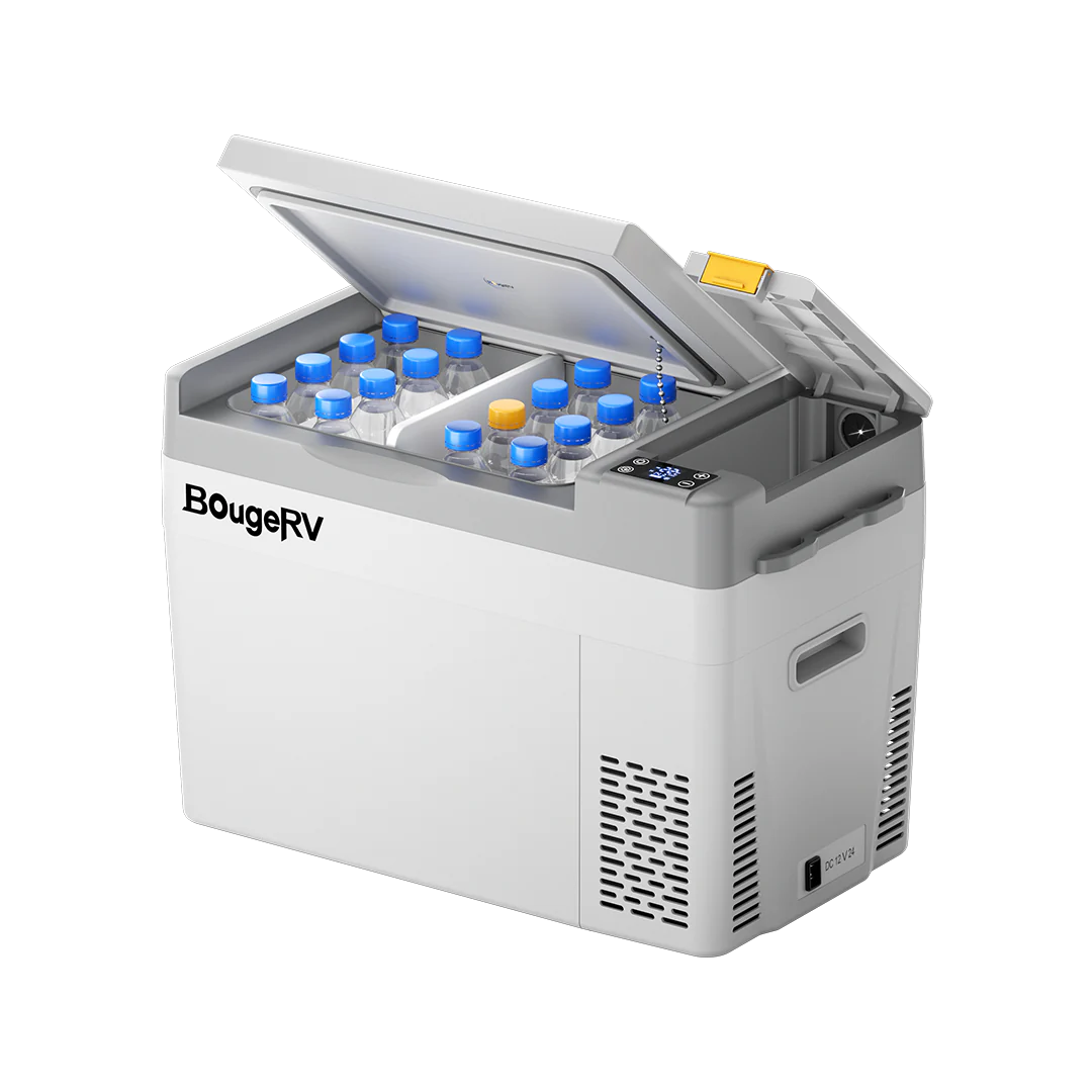 BougeRV CRPRO30 30 Quart 12V Portable Car Fridge Freezer White ...