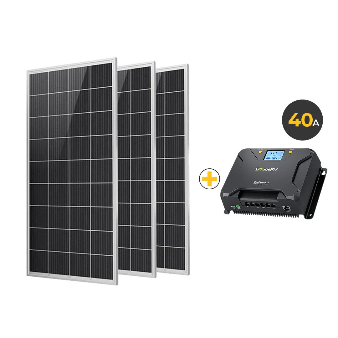 200W 12V 9BB Mono Solar Panel with Solar Charge Controller Kits ...