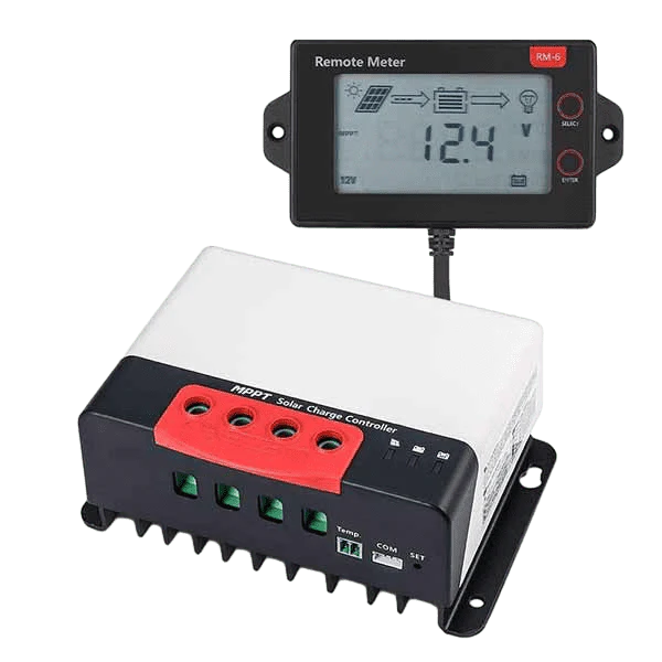 MPPT Solar Charge Controller 40 Amp 12V 24V - Redwood log